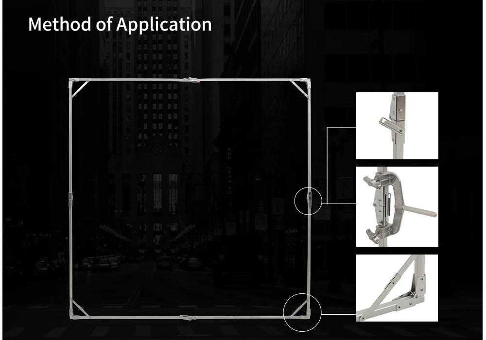 Jinbei Hd-240 2.4x2.4m Photographic Hd Frame Scrim Diffuser For Studio ...