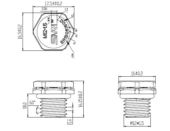 Sinri M12 Waterproof Air Vent Valve with UV Resistance & OEM