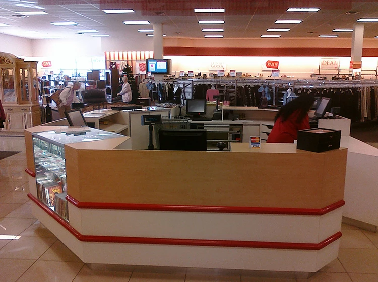 Modern Wood Mdf Clothing Shop Cash Counter Design For Shop - Buy Shop ...