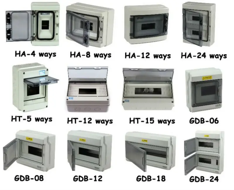 Saip/saipwell Hot Sales Ip65 Waterproof Box Abs/pc 12p Circuit Breaker ...