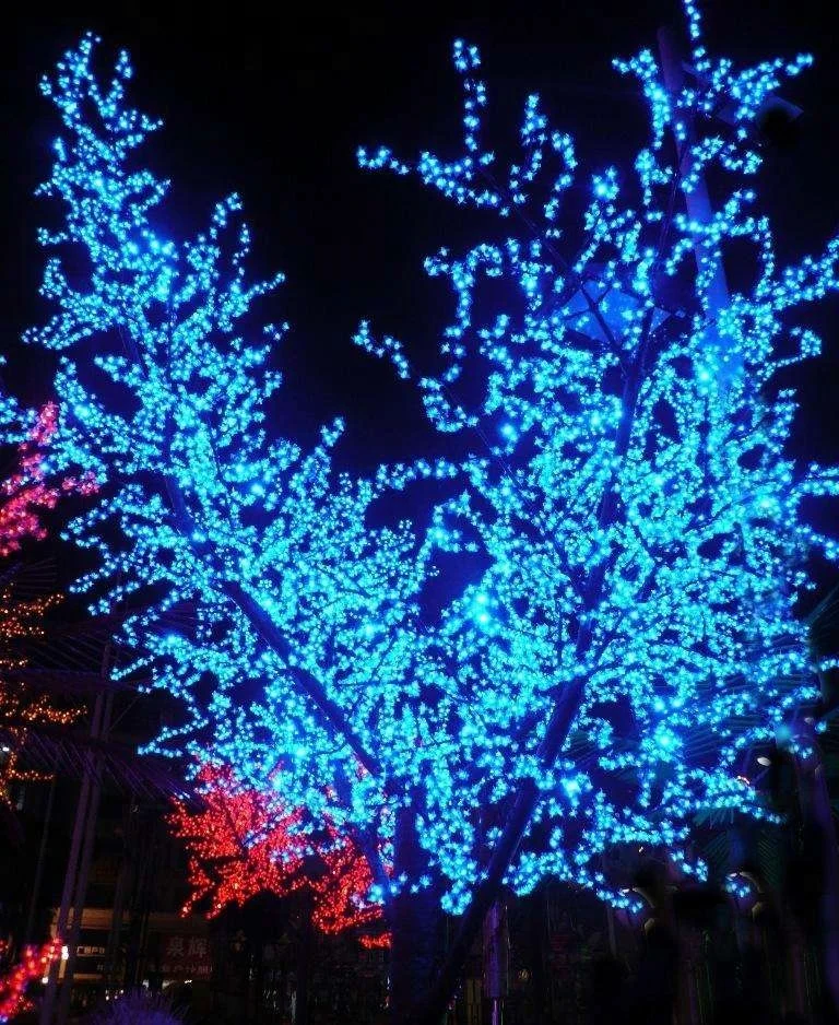 Dark Blue Led Cherry Blossom Tree Light For Street Garden Park ...