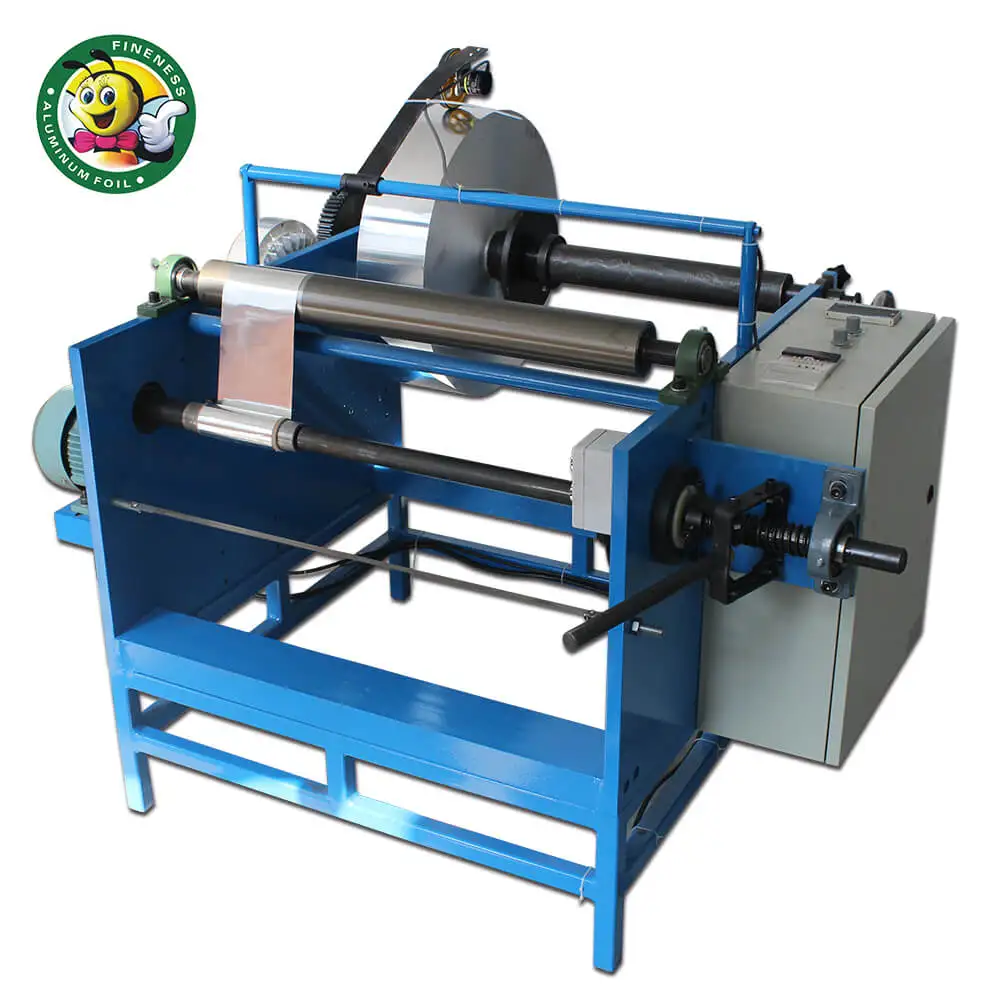 High Efficient Manual Aluminum Foil Rewinding Machine