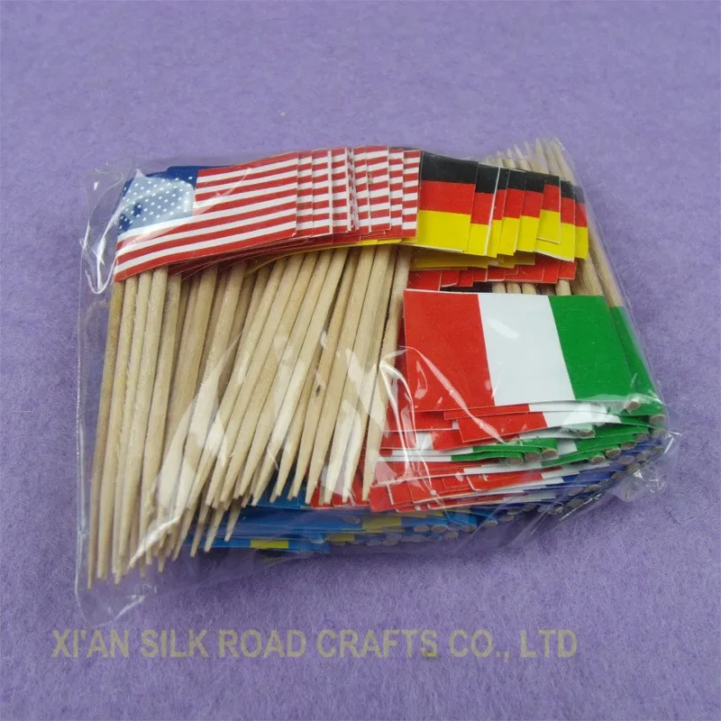Custom Mini Flag With Wooden Toothpick - Buy Custom Mini Flag Product ...