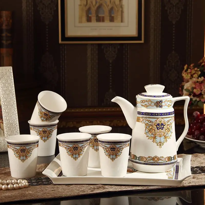 Wholesale 8pcs Turkish Imported Grace Tea Ware Porcelain Tea Pot Set ...