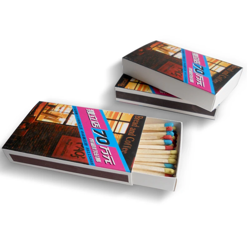 Custom Colored Head Wooden Match Splints - Safety Matches