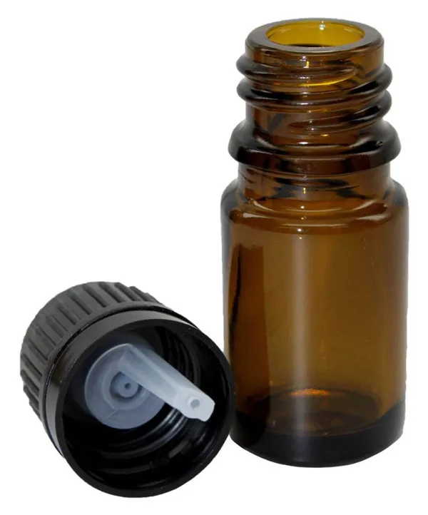 18mm Euro Dropper,Black White Tamper Evident Screw Cap 5ml Dropper 10ml 15ml Essential Oil Amber ...