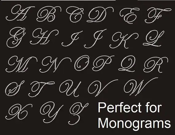 Custom Alphabet Letters Iron On Script Heat Press Decal Hotfix Patches ...