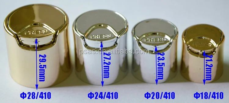 Shiny Sliver Cover Disc Top Cap Aluminum Gold Press Cap Metal Cover ...