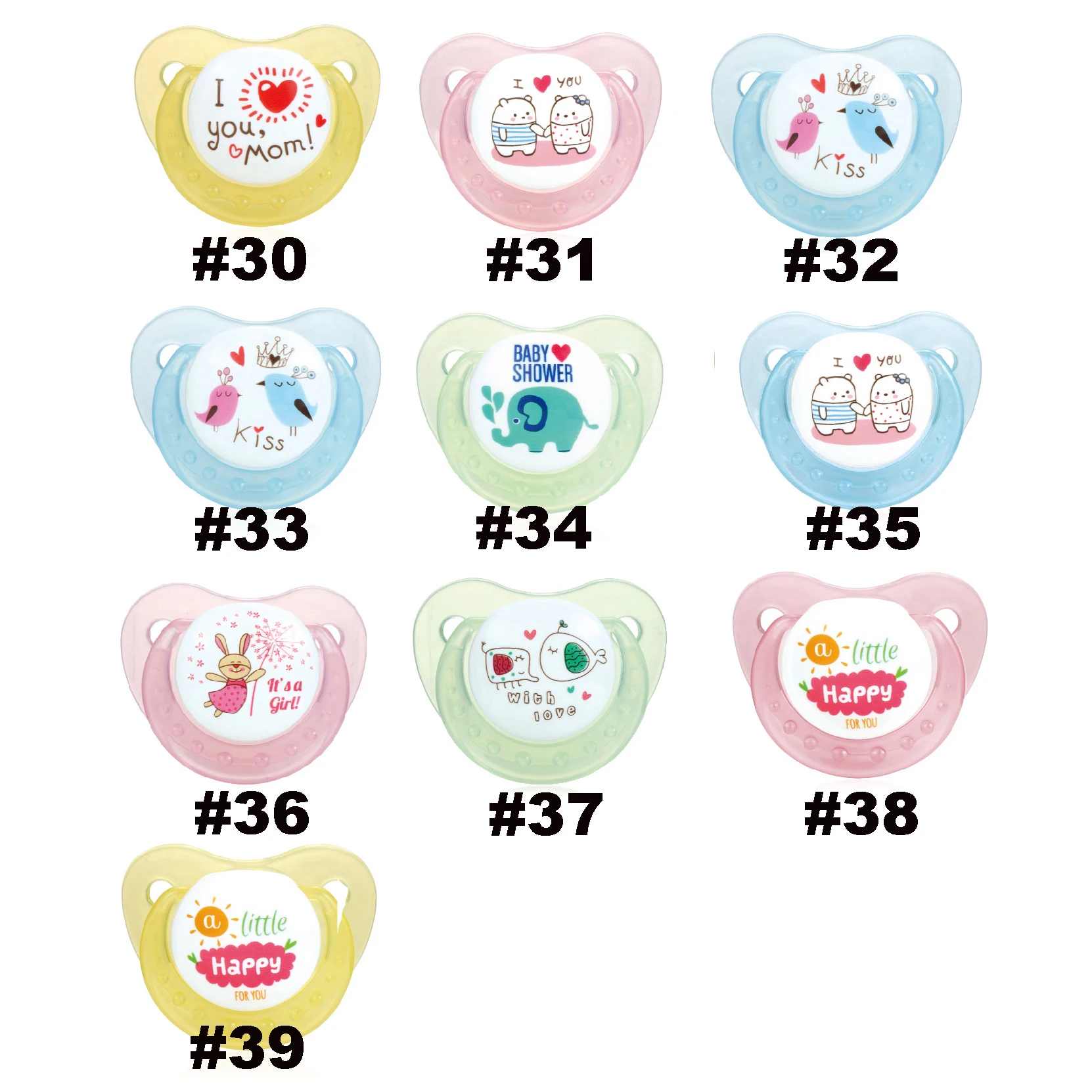 2019 New Design Adult Pacifier Cute Printing Pacifier Silicone Abdl ...