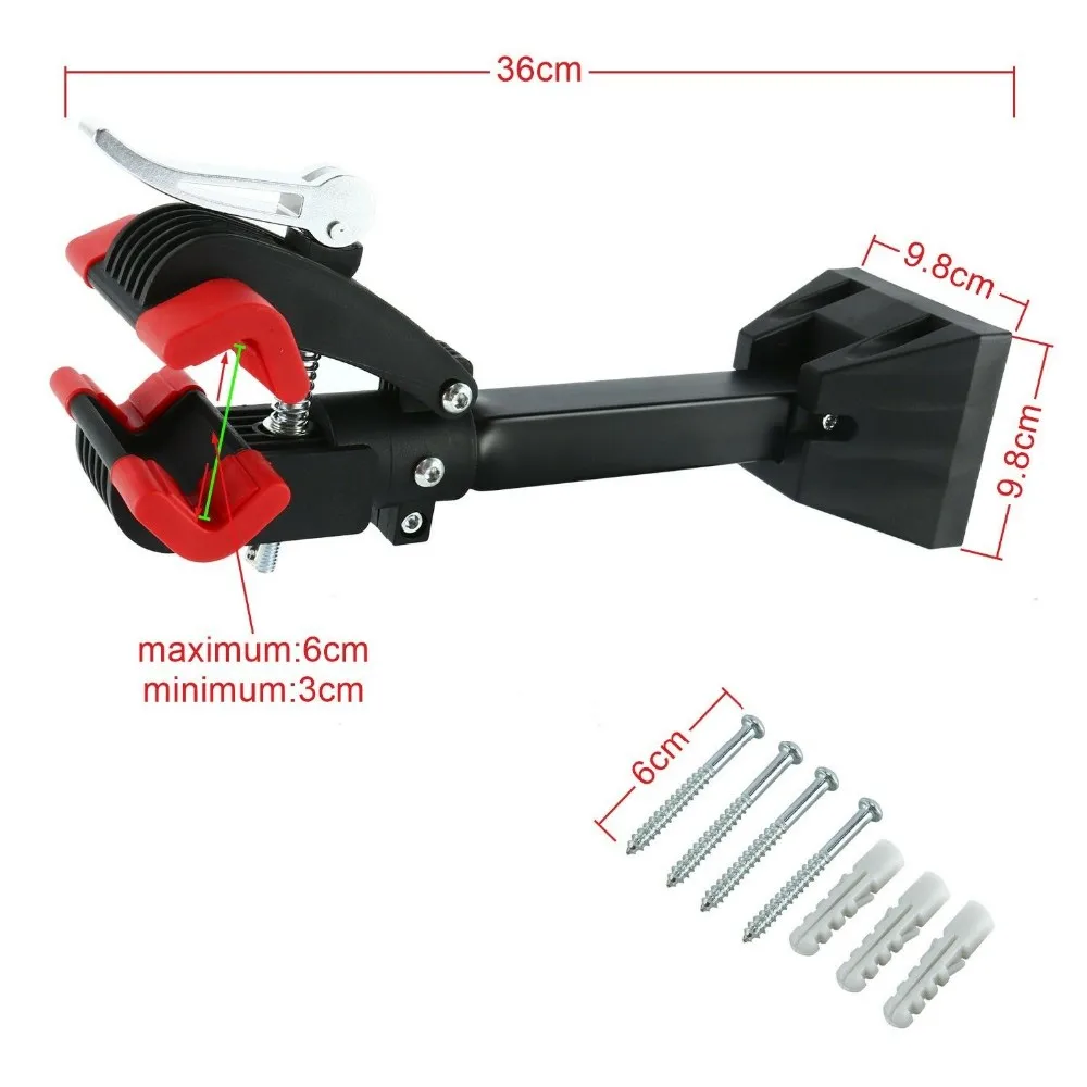 Heavy Duty Wall Mount Bike Repair Stand Folding Clamp Cycle Bicycle ...