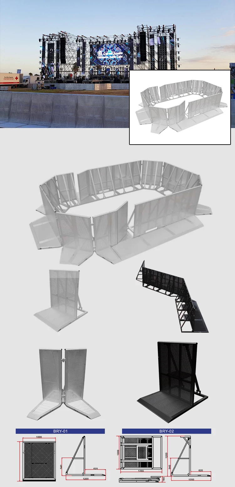 Aluminum Concert Crowd Control Barrier Mojo Barrier,Stage Barrier - Buy ...