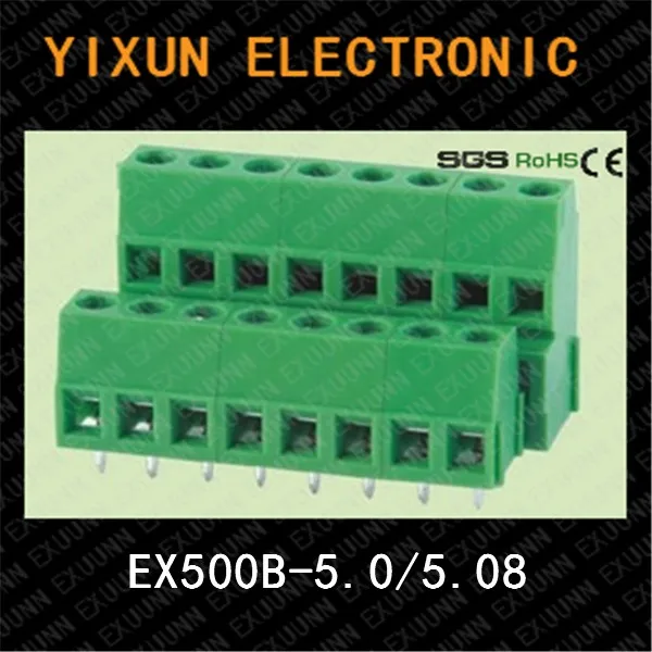 Two Level Dual Row Pcb Connector Screw Terminal Block 5.0mm Connector ...