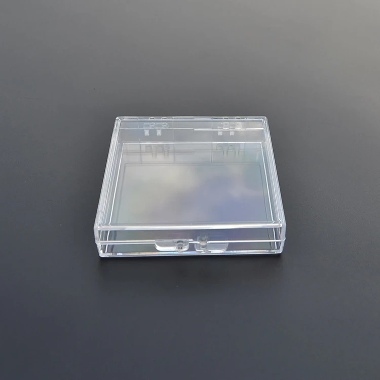 68*68*16mm Clear Transparent Plastic Box with Hinged Lid Elegant Clear ...