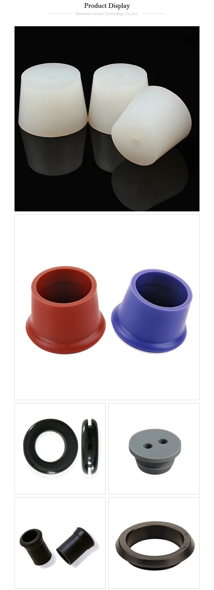 Customized Flexible Solid Bungs Airlock Silicone Rubber Cone Plug For ...
