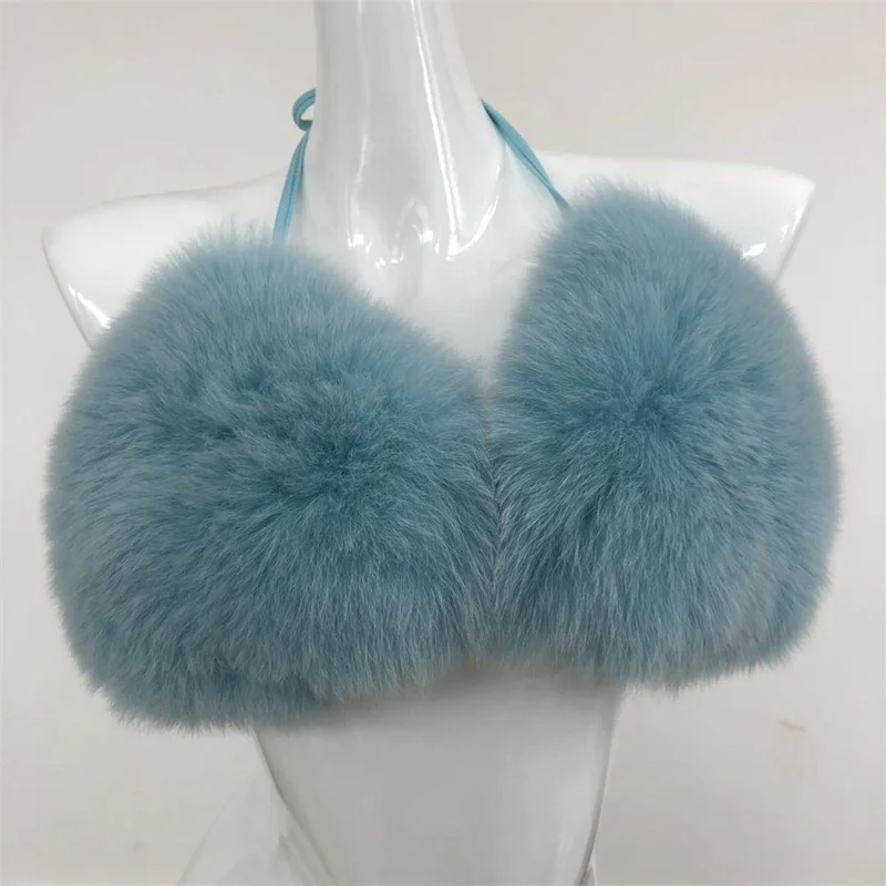 2019 Hot Sale Sexy Style Real Blue Fox Fur Bra For Women - Buy Fur Bra ...