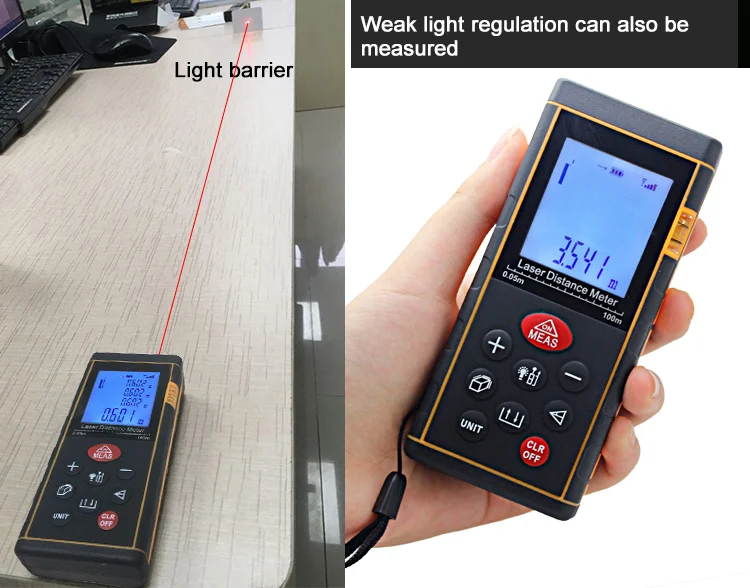 Portable Laser Rangefinder 100m Mini Infrared Distance Tester Lwh-100 ...