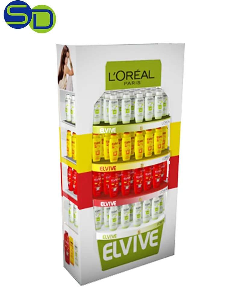 Supermarket Promotion Shower Gel Display Stand Shampoo Cardboard ...