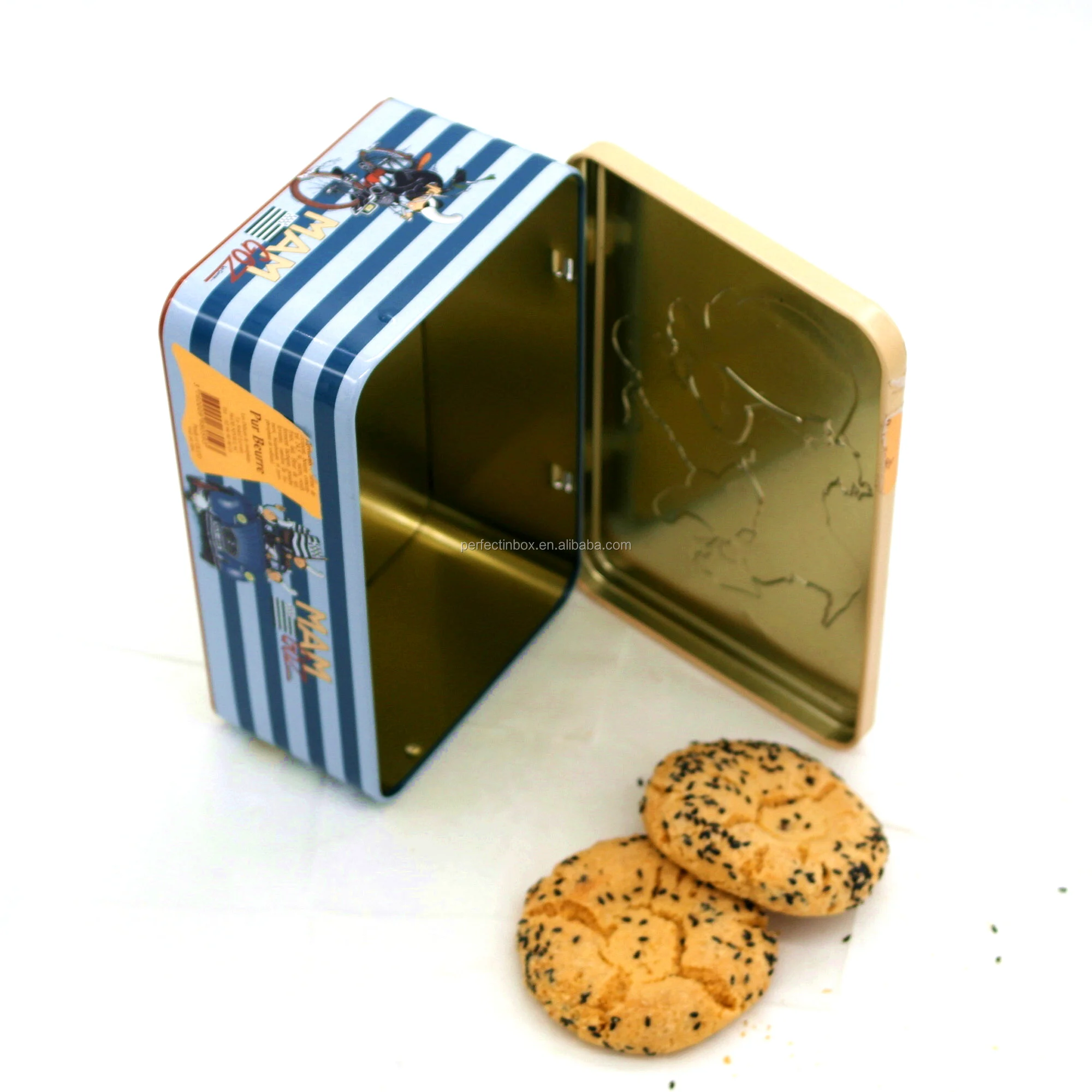 Colored Danish Butter Cookies Food Safe Tin Can Containers Wholesale ...