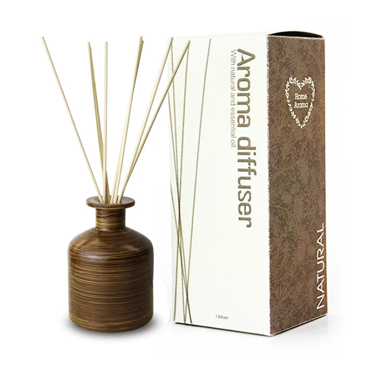 2018 New Design Glass Reed Diffuser Gift Set Natural Reed Diffuser ...