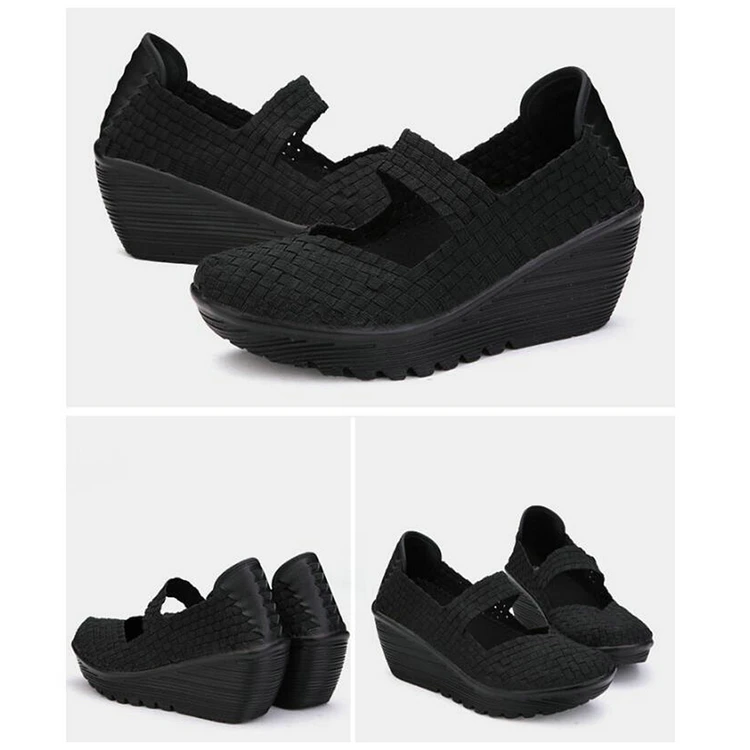 Slip On Comfortable Unique Casual Woven Elastic Shoes - Buy Woven ...