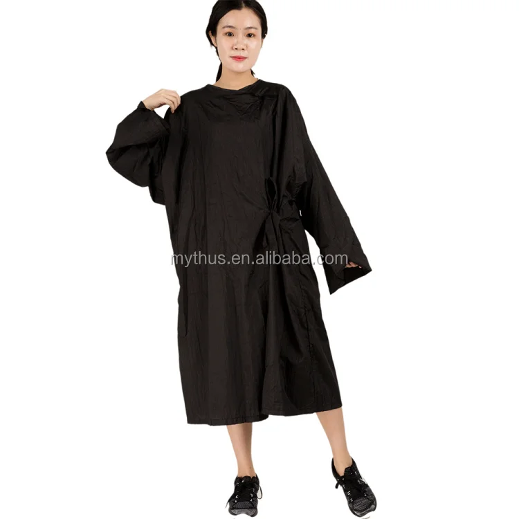 Full Body Anti Dust Polyester Hair Cut Cape Salon Barber Gown with Long ...