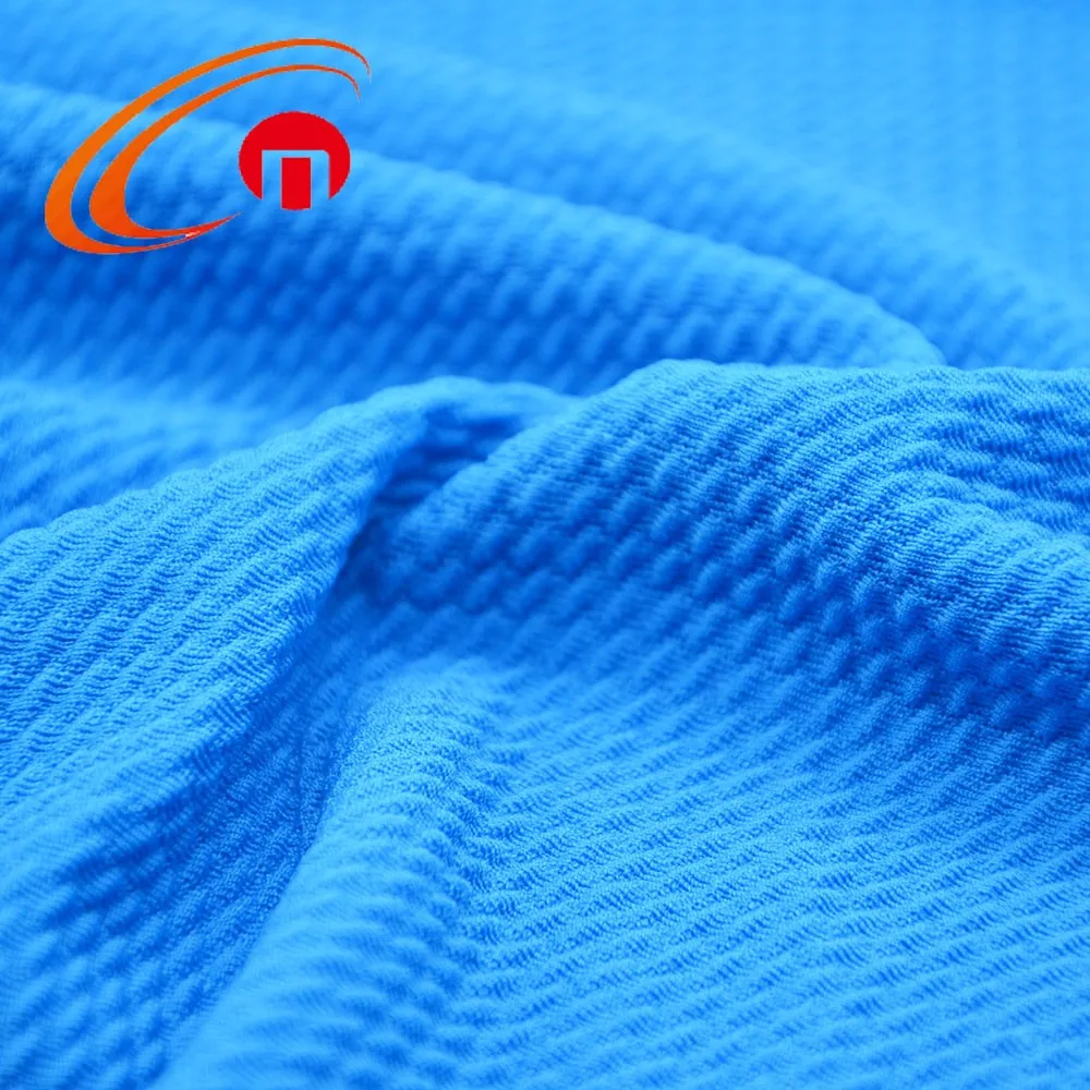 Chunnuo Dty Polyester Spandex Knitting Jacquard Lycra Bubble Crepe ...