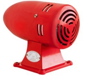Ms-190 220v Ip44 Mini Motor Siren Red Metal Motor Alarm With Wire - Buy ...