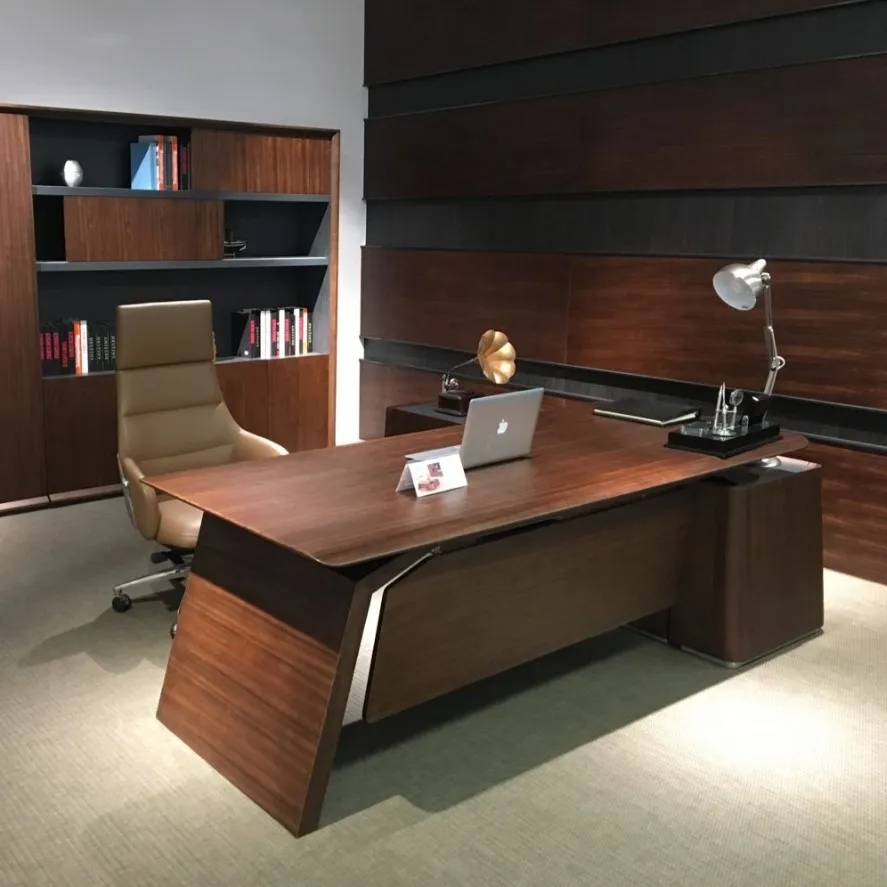 Wooden Veneer Office Table Foshan Office Furniture Manager Desk - Buy ...