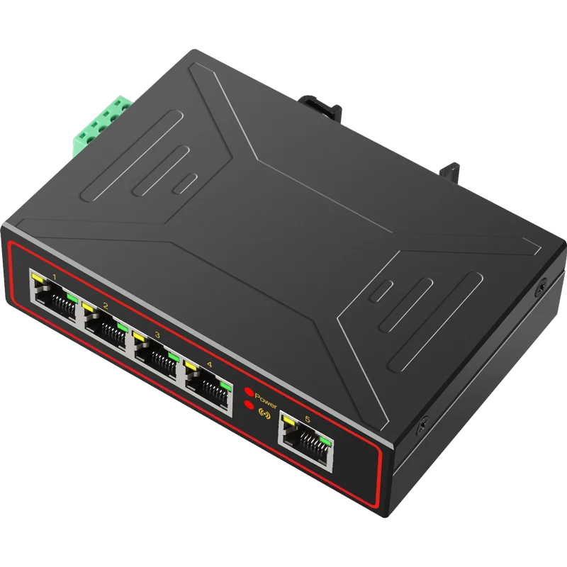 Wholesale Diewu 5 Port Industrial DIN Rail Power Network Switch