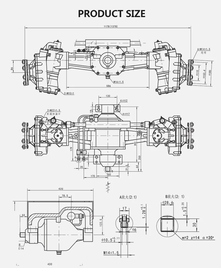 284 Front Drive Axle 4wd Front Axle Of 35-40hp Tractor - Buy Tractor ...