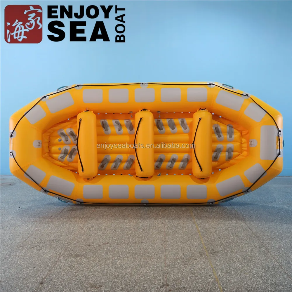 Durable Yellow Rafting Boats - Perfect for Whitewater Drifting