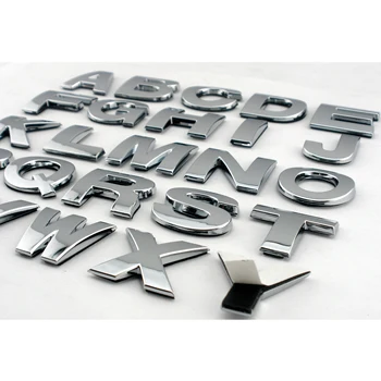 Customize Size Plastic Chrome Alphabet Letters For Car - Buy Alphabet ...
