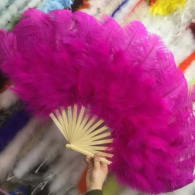 50-70cm Large Handmade Burlesque Showgirl Dance Feather Fan