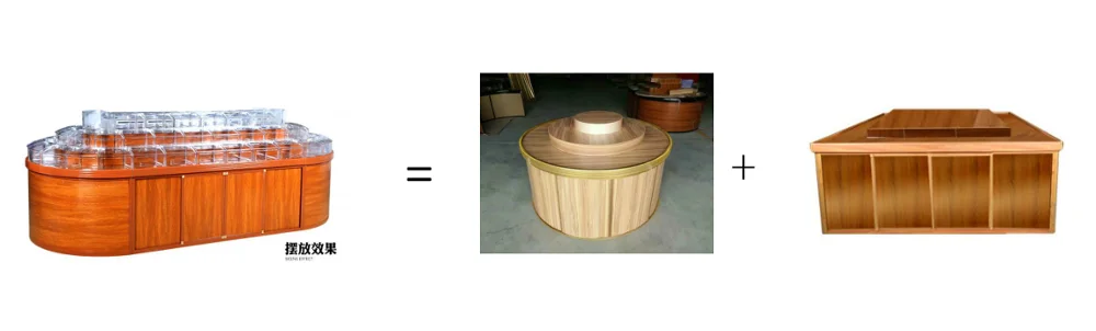 Wooden Gondola Round For Supermarket - Buy Wooden Round Shelving ...