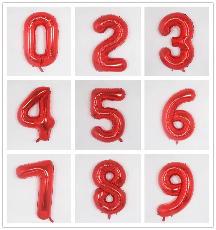 Lucky Balloons Number 1 Red Giant 34" Super Shape Foil Balloon - Buy ...