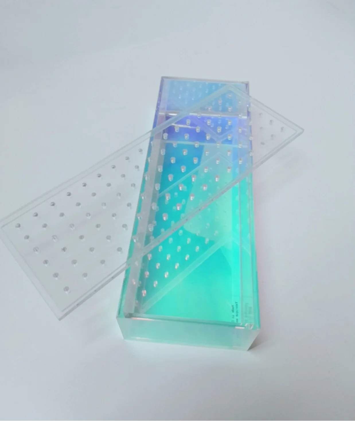 Iridescent Furniture Transparent Acrylic Jewelry Storage Iridescent Box ...