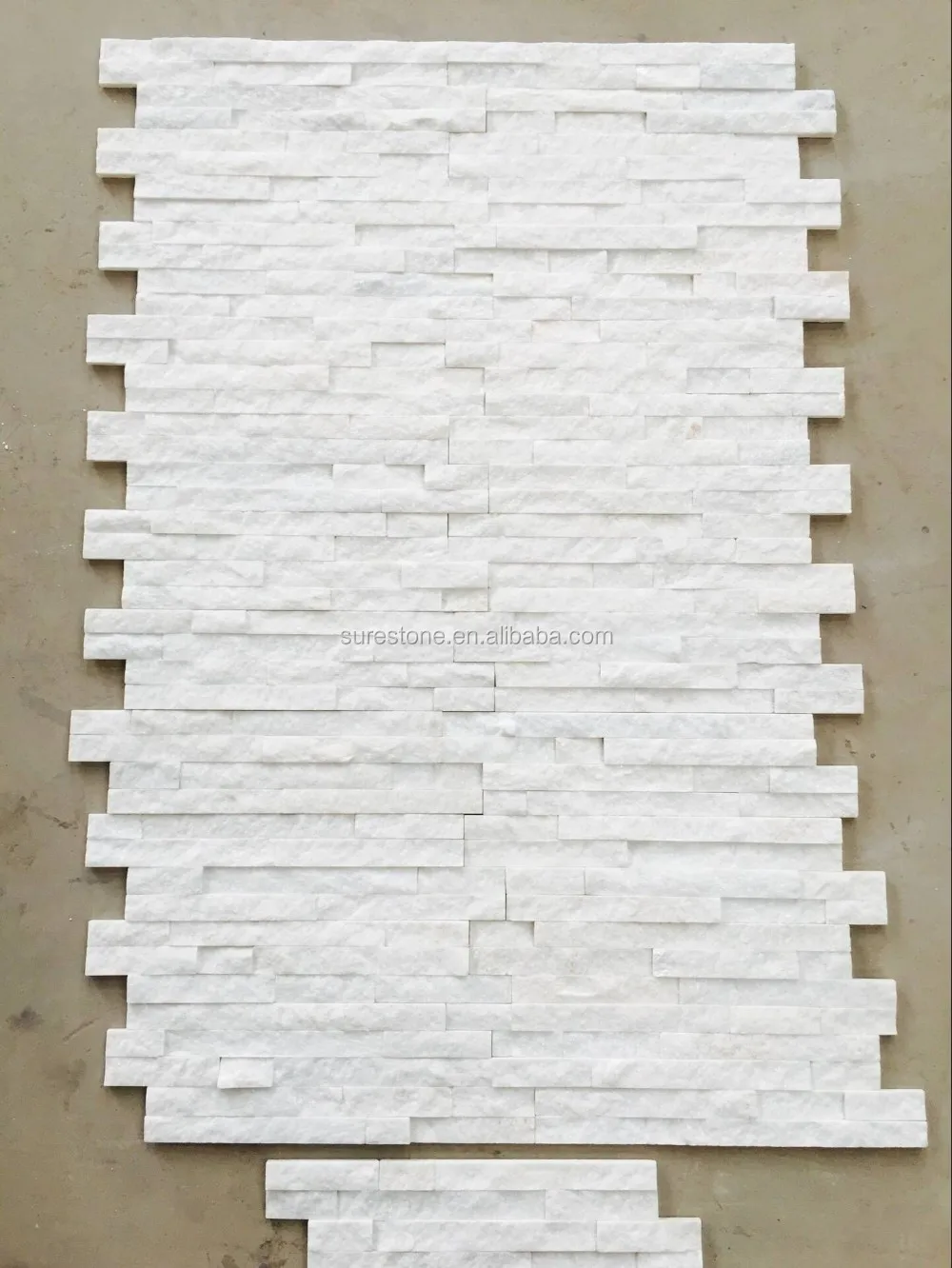 Natural Pure Snow White Quartzite Stone Bricks Wall Cladding - Buy Pure ...