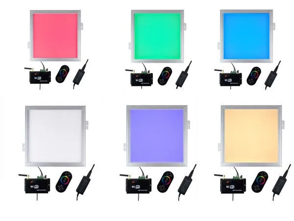 36w Square Color Changing Led Drop Ceiling Lights 2x2 Panel Light 5 ...