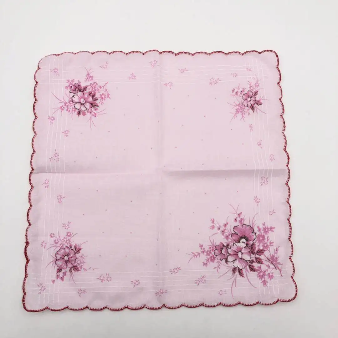 100% Soft Cotton Fabric Embroidered High Quality Ladies Square Fashion ...