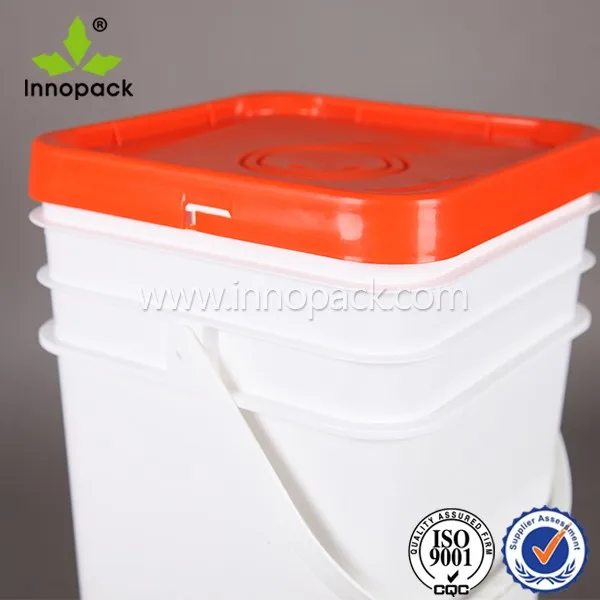 Rectangular 20 Liter Plastic Pail Food Grade Bucket Square Plastic Pail ...