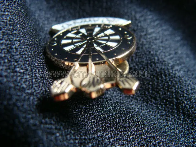 Custom 180 Darts Pin Badge - Gold Plated Brass with Unique Printing ...