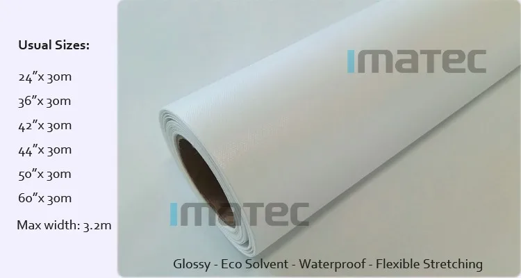 260gsm Glossy Eco Solvent Polyester Canvas Roll / Printable Solvent Oil ...