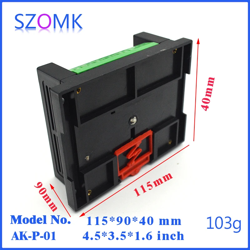Din-rail PLC Industrial Plastic Box 115x90x40mm - SZOMK