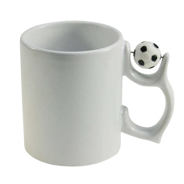 Personalized Sublimation Football Handle Ceramic Mugs