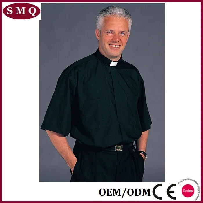 Men's Long Sleeve Tonsure Clergy Shirt - SMQ-OEM Service
