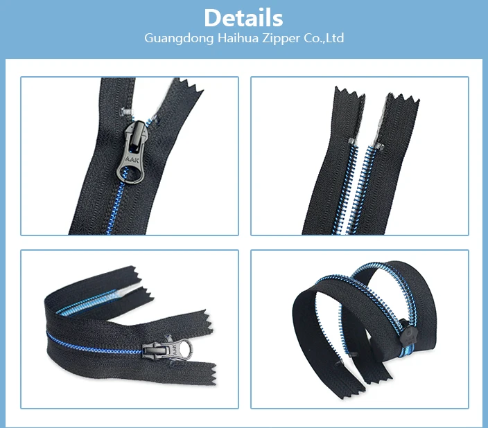 New Development 5# Reversible Nylon Close End Zipper Color Teeth - Buy ...