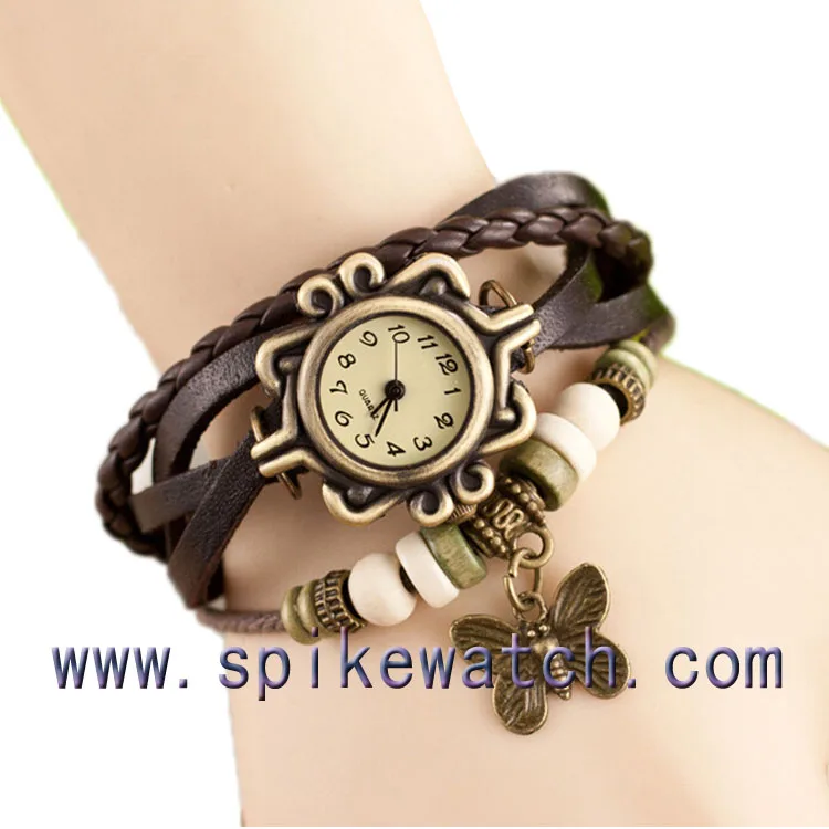 Vintage Ladies Leather Watch Rope Band - Fashion & Quality