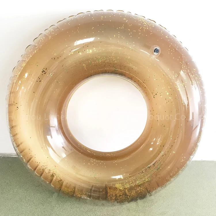 Ce Cheap New Water Tube Glitter Inflatable Silver Gold Swimming Ring ...