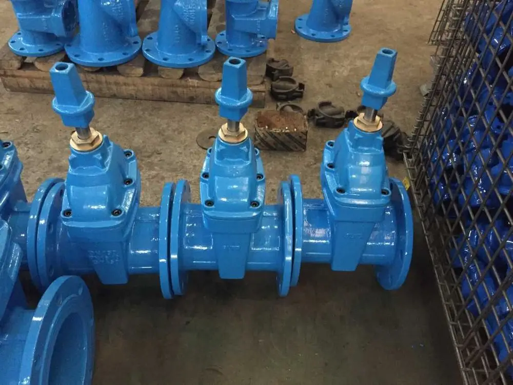 Ductile Iron Din F4 Direct Buried Gate Valve With Stem Operation Cap ...