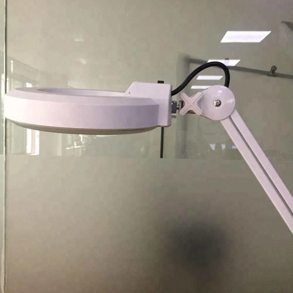 5X Desk Clip-on Magnifying Glass Lamp - Illuminated Magnifier for PCB ...